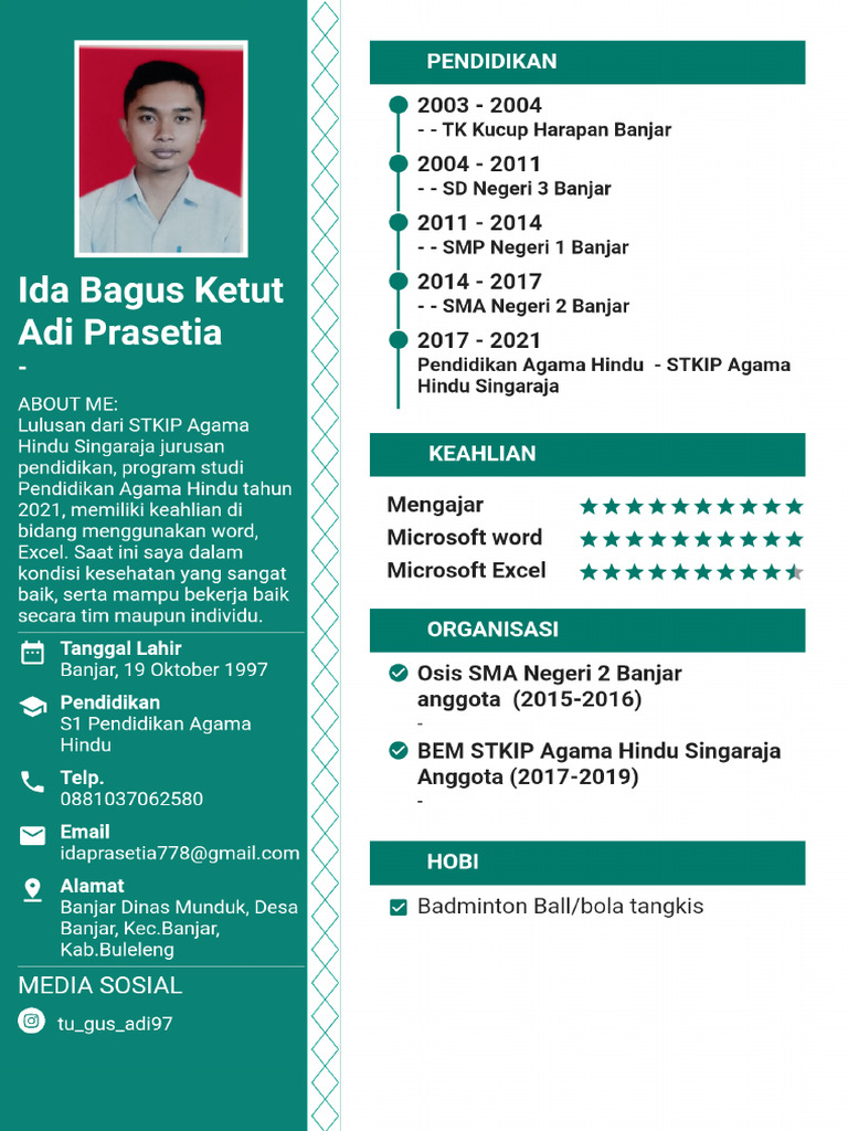 CV Ida Bgs kt Adi | PDF