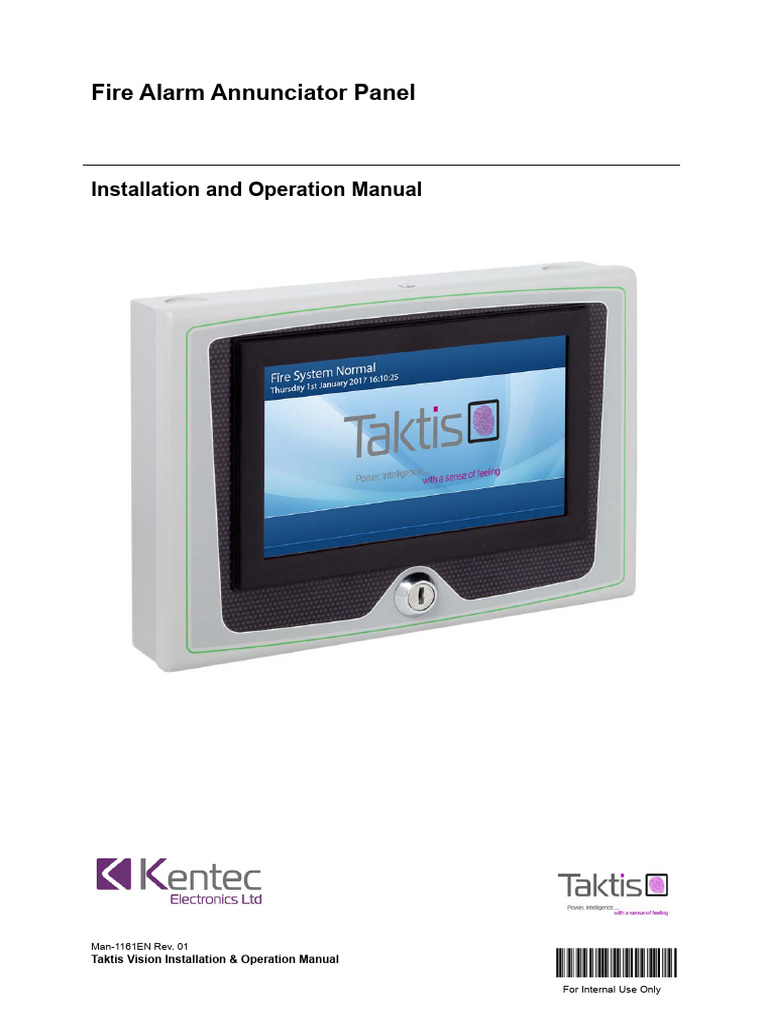 Taktis Vision EMS FireCell Installation Operation Manual | PDF