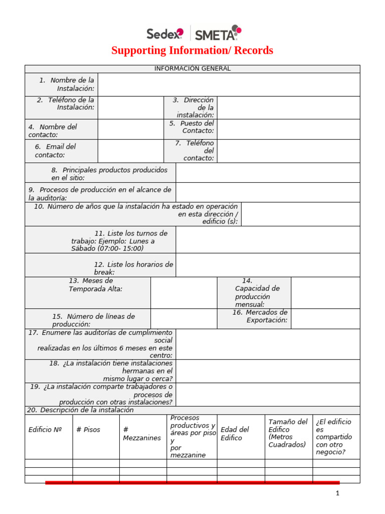 Informacion General- SMETA 4P[1] (1) | PDF