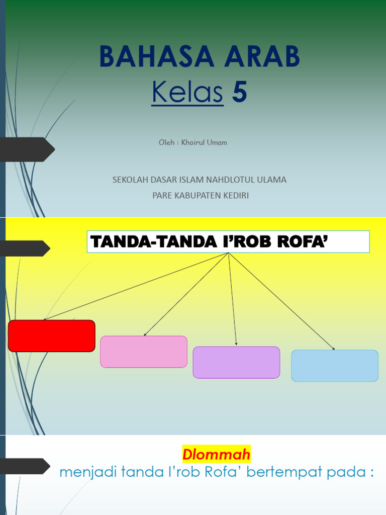 BAHASA ARAB tanda i'rob | PDF