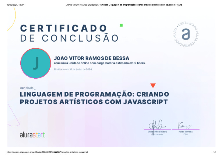 JOAO VITOR RAMOS de BESSA - Unidade Linguagem de Programação - Criando ... JOAO VITOR RAMOS de BESSA - Unidade Linguagem de Programação - Criando ...