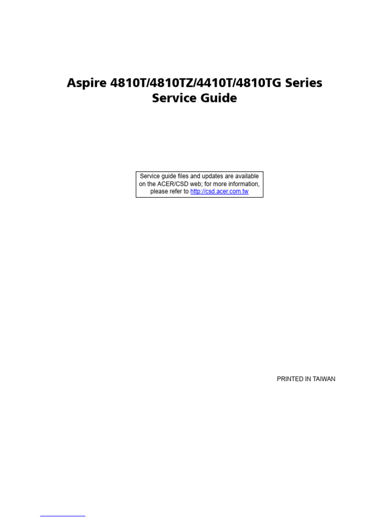 Aspire 4810tz | PDF
