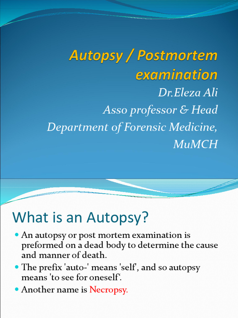 Autopsy | PDF