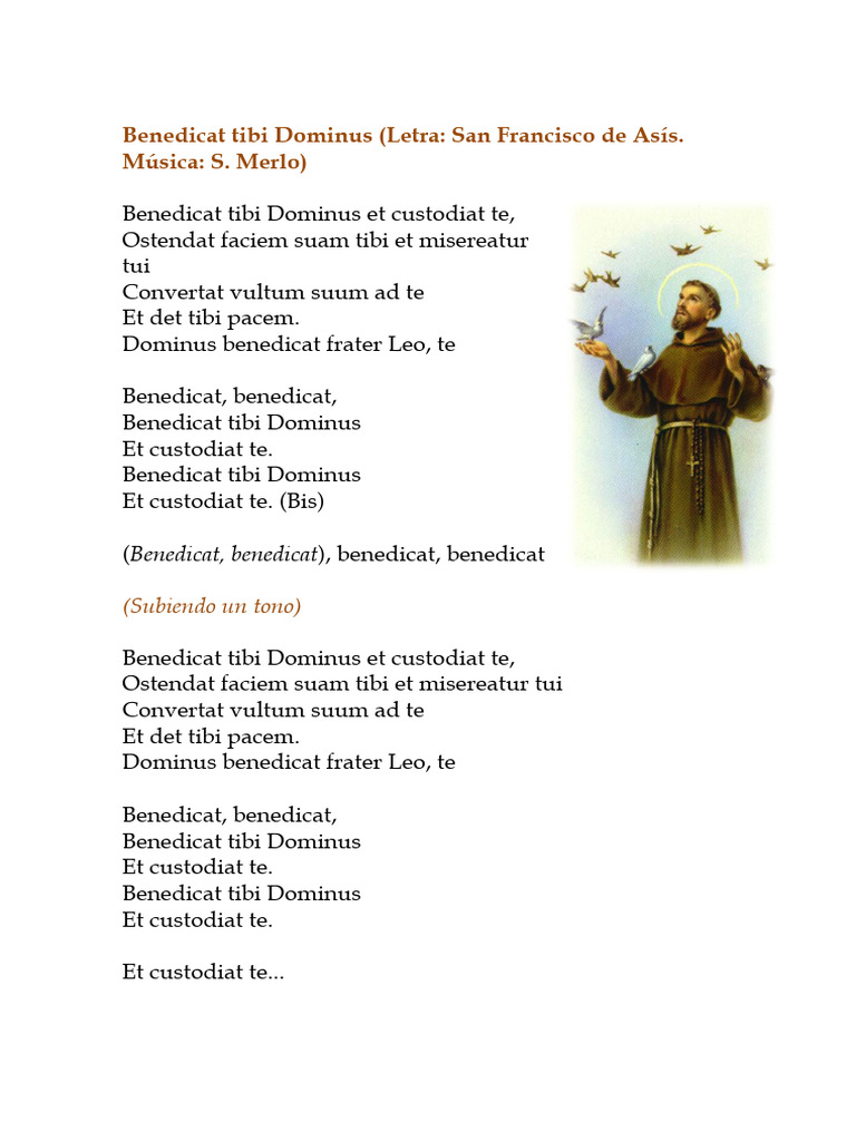 Benedicat Tibi Dominus | PDF