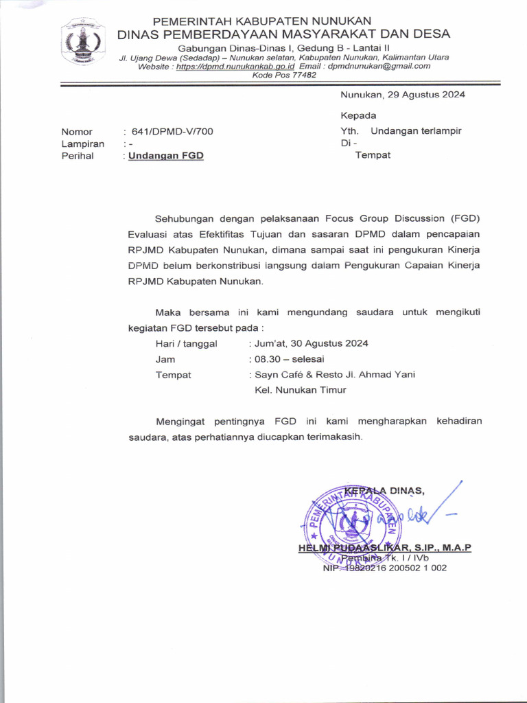 Undangan FGD | PDF