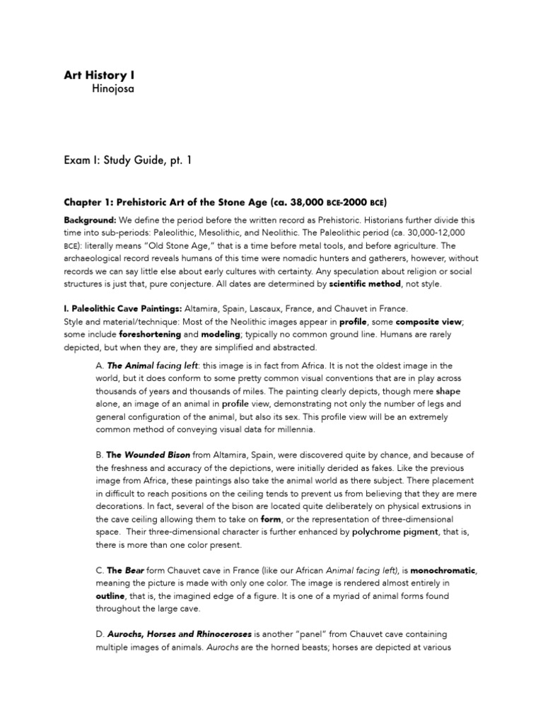 01 Prehistoric Art chapter summary | PDF