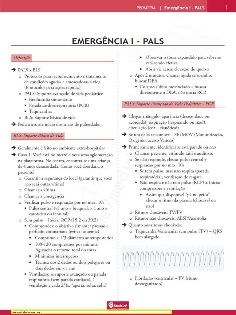_ Emergência I PALS | PDF