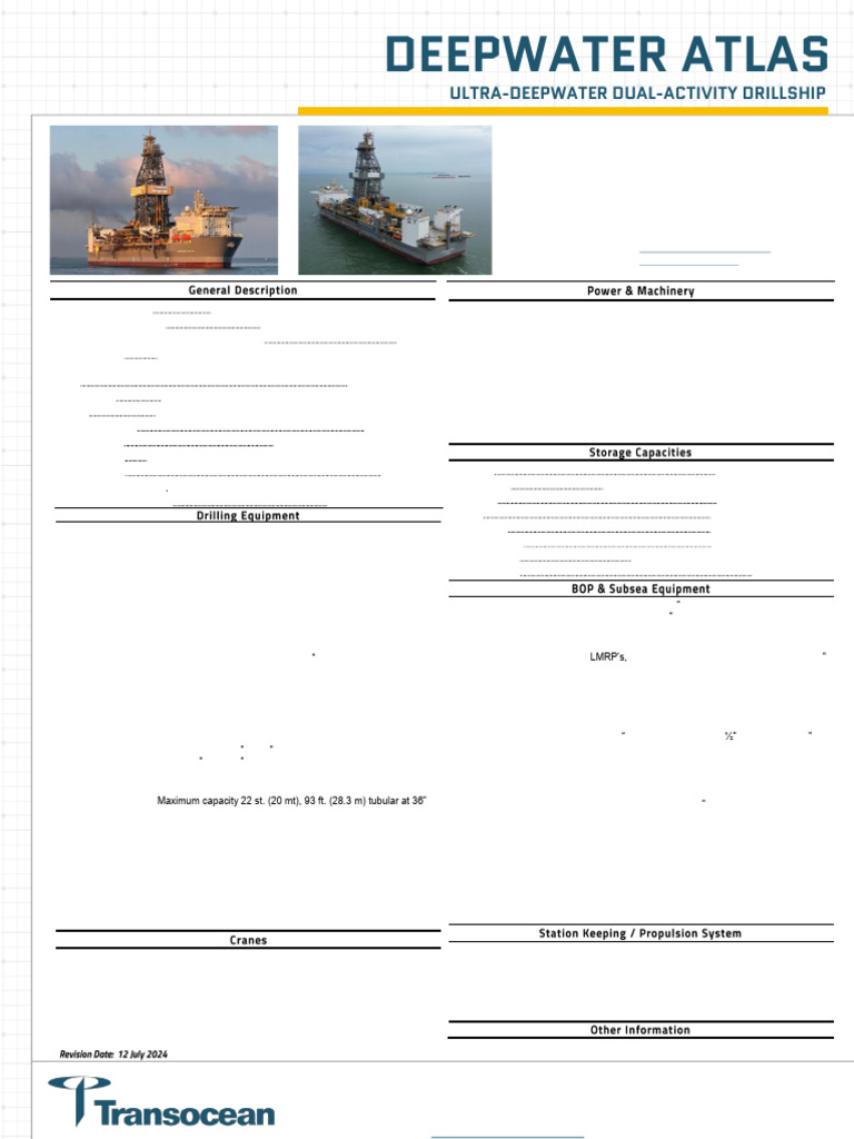 Deepwater Atlas | PDF | Crane (Machine)