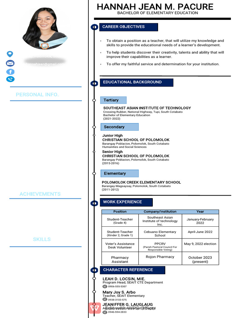 HANNAH RESUME PDF | PDF