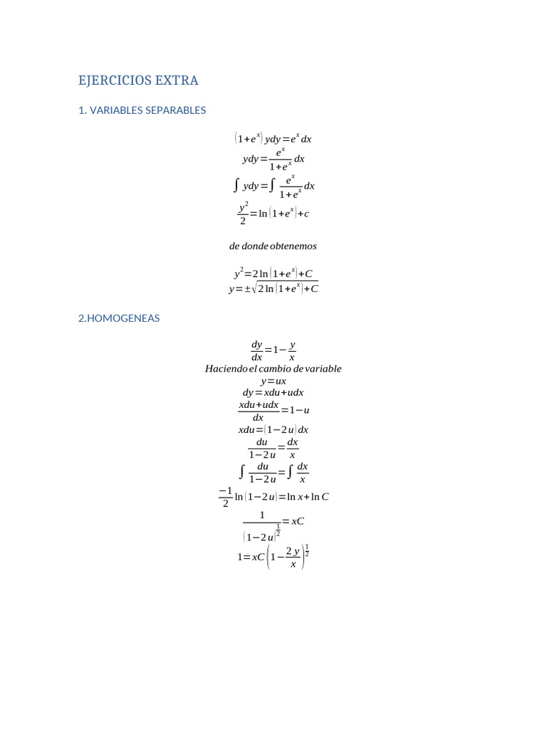 Ejercicios Extra 2 | PDF