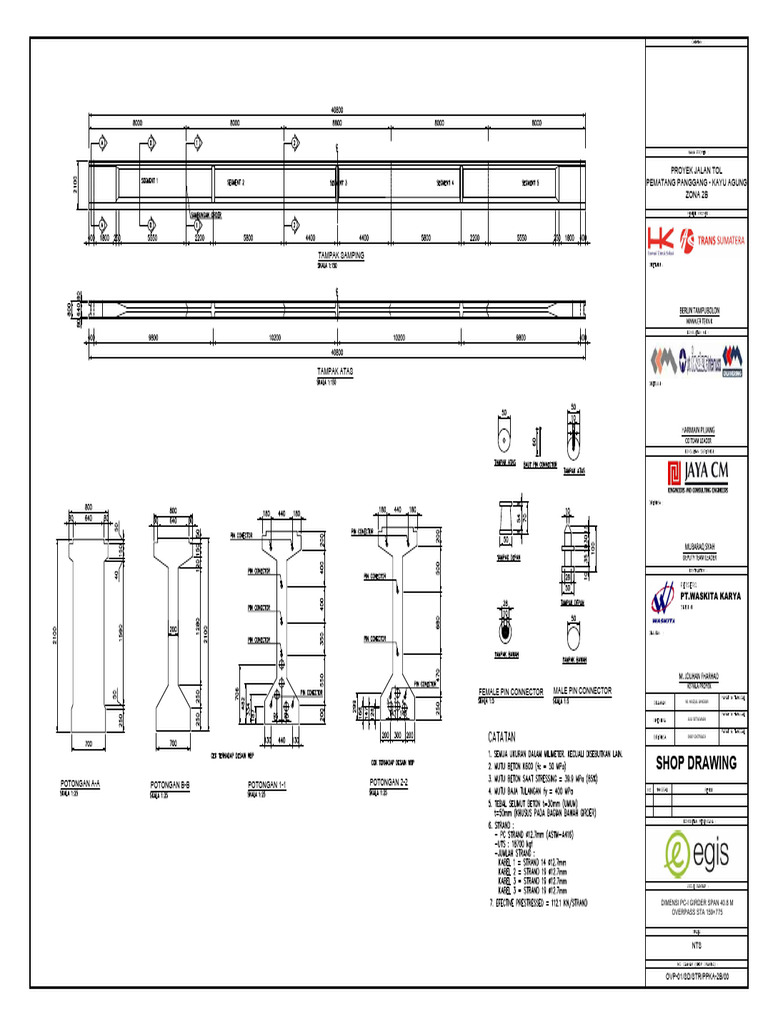DIMENSI I GIRDER 40 OK-Layout1 | PDF