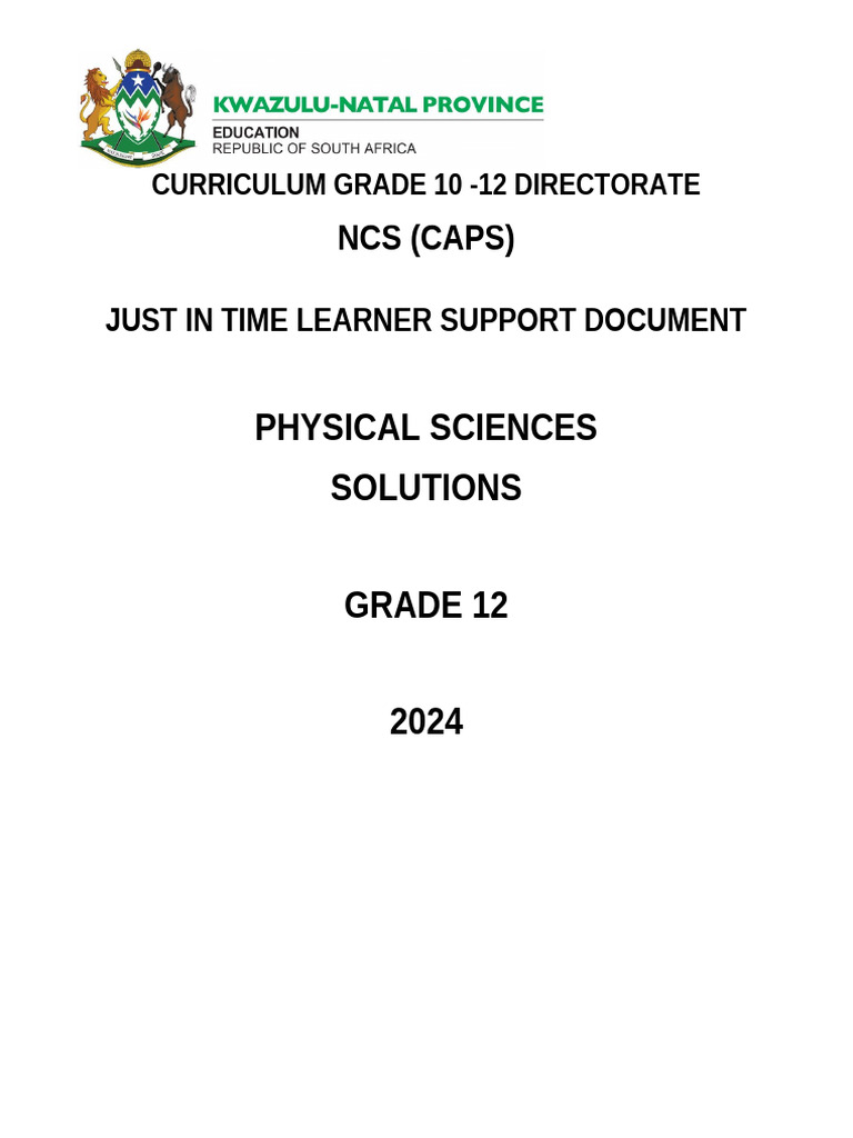 2024 Complete Doc For Printed PHSC - Final - Solutions | PDF