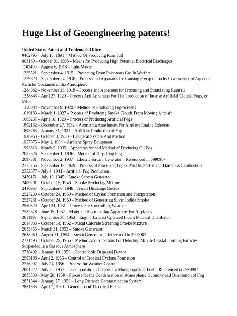 Geoengeniring Patents | PDF