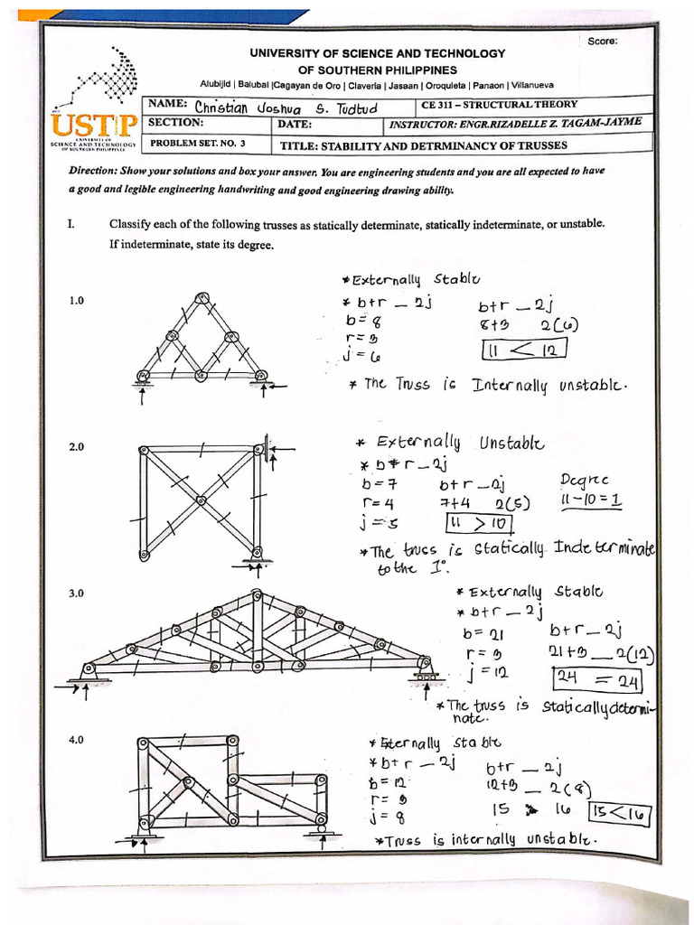 Problem Set #3. BSCE - 3 | PDF