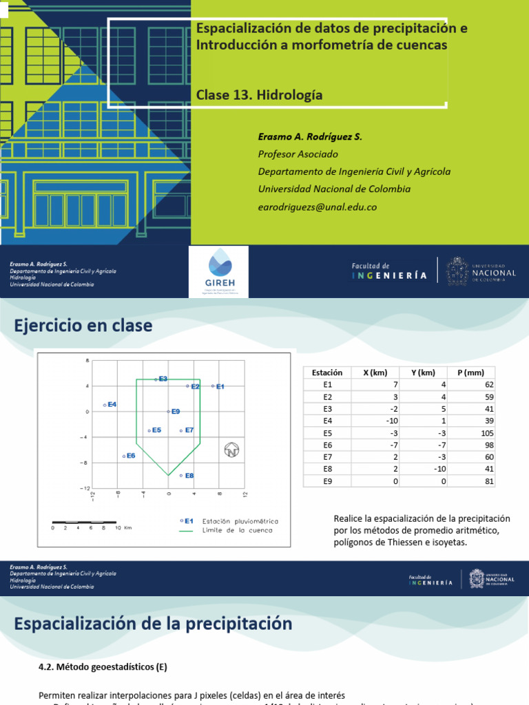 Clase 13. Espacialización de la Precipitación | PDF