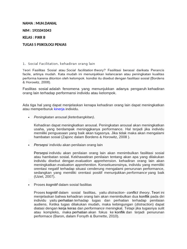 Tugas 5 Psikologi Danial | PDF