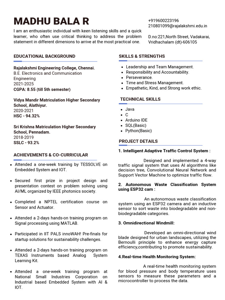 Madhu Resume July | PDF