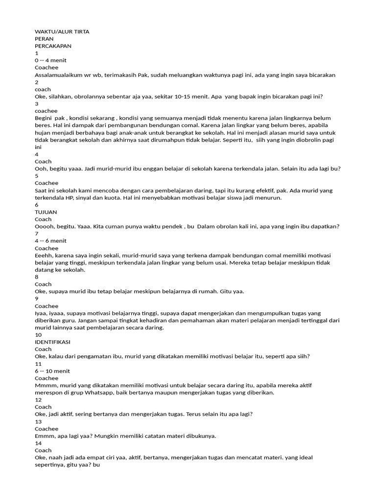 Percakapan Coacing | PDF