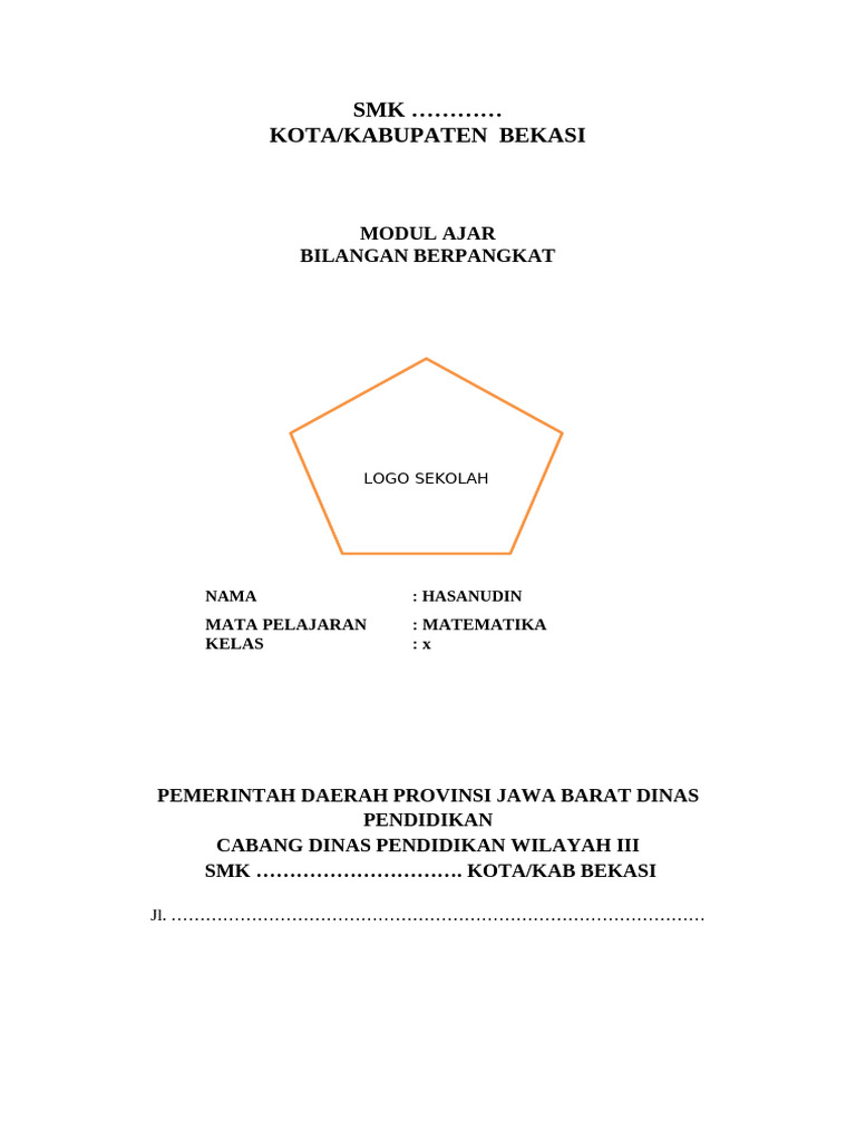 Contoh Modul Ajar Matematika - 1 | PDF