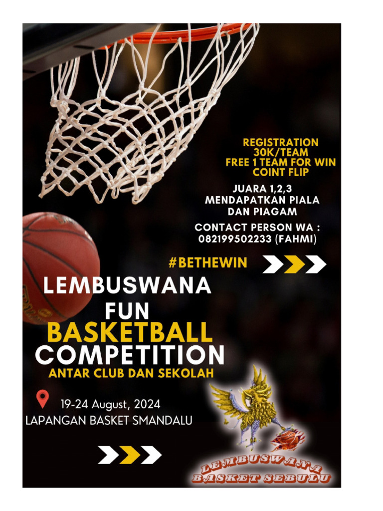 Pamflet Lomba Basket 2024 | PDF