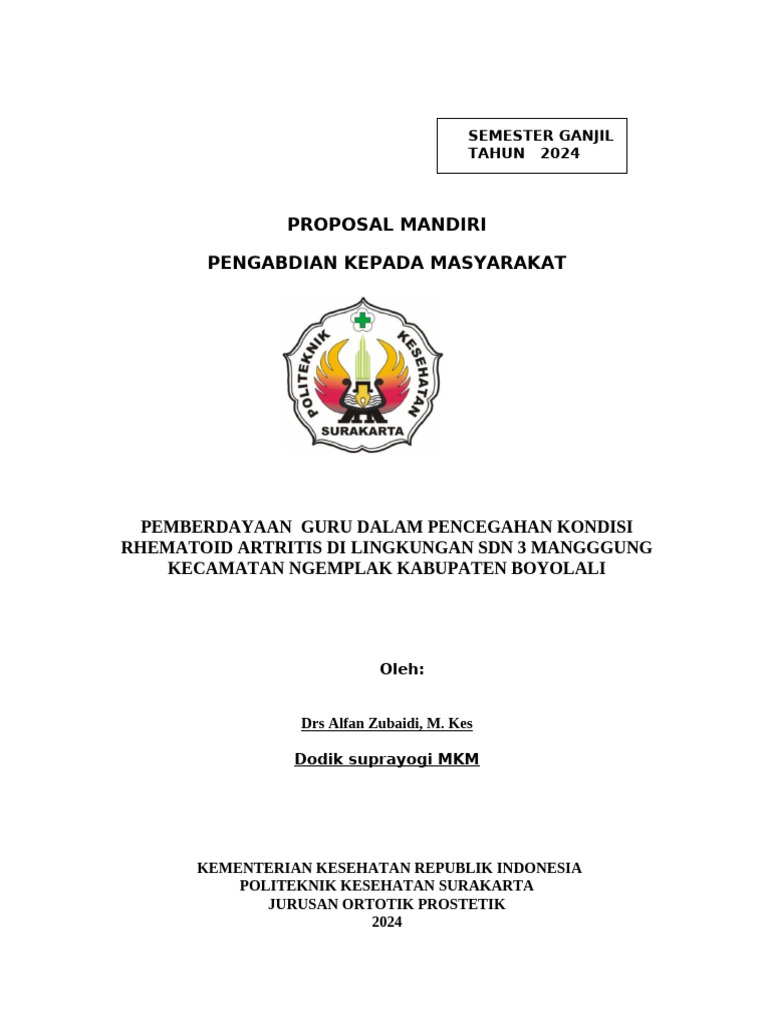 Proposal Pengabmas Ganjil 2024 - 2 | PDF