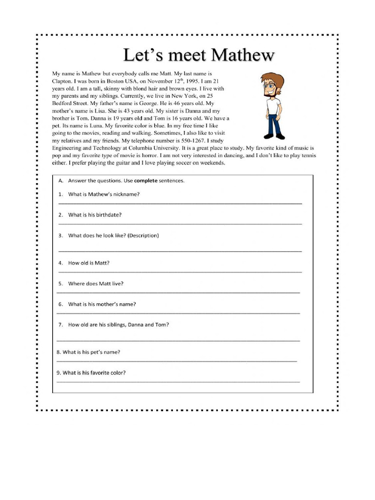 R.C. Personal Information Mathew | PDF