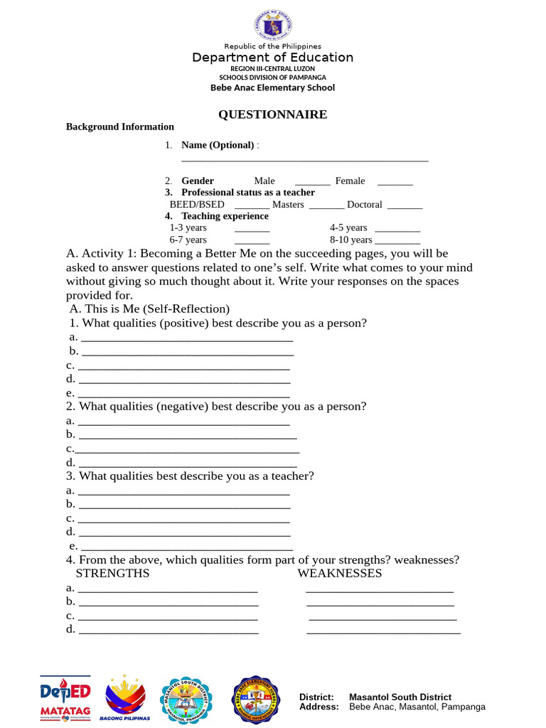 Questionnaire Wap 2 | PDF
