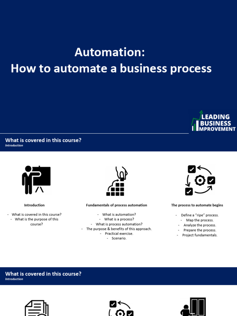How To Automate A Business Process | PDF
