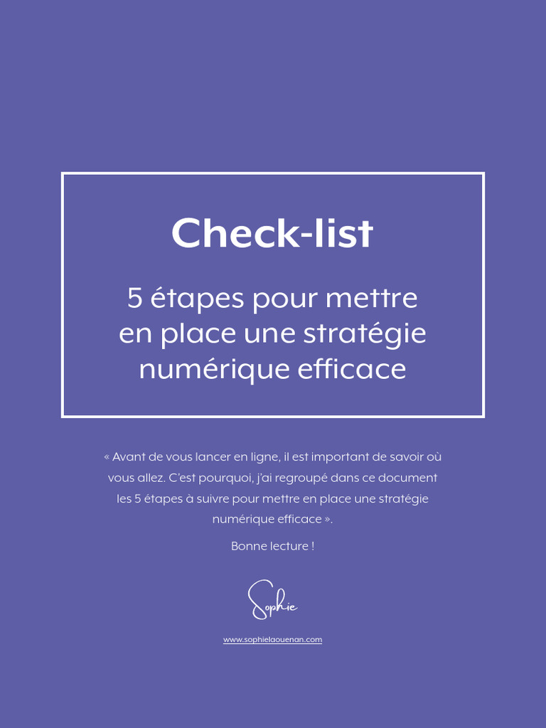Check-List: 5 Étapes Pour Mettre en Place Une Stratégie Numérique ...