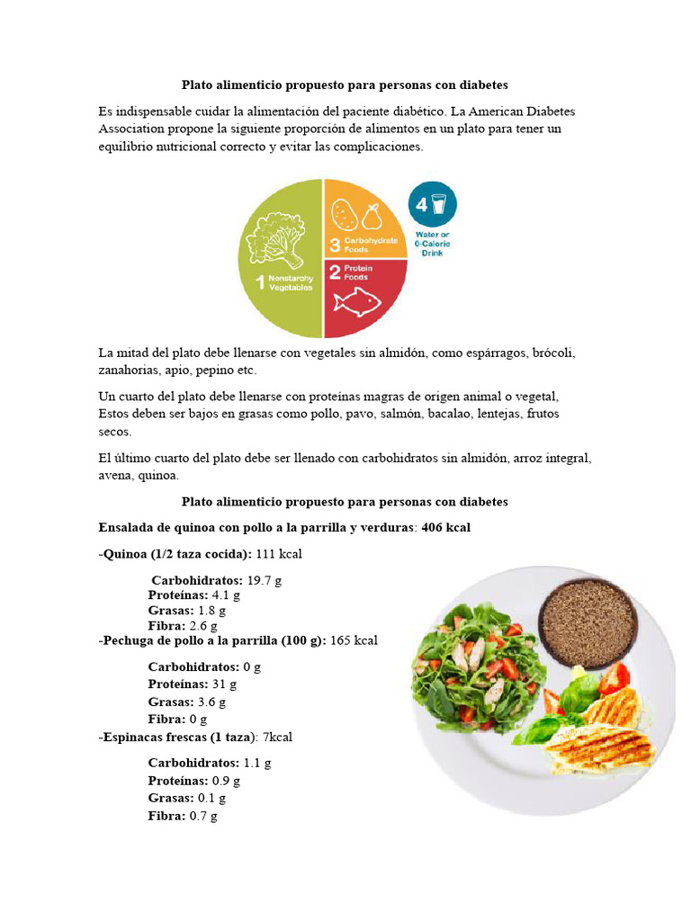 Plato Alimenticio | PDF | Diabetes | Alimentos