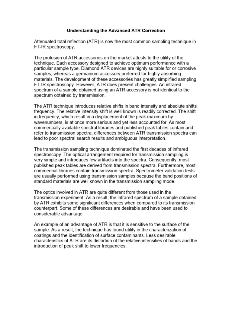 Understanding ATR Correction | PDF