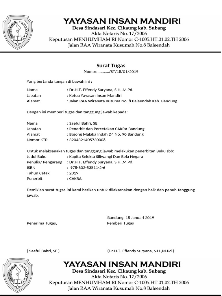 Kop Surat Yayasan Insan Mandiri | PDF