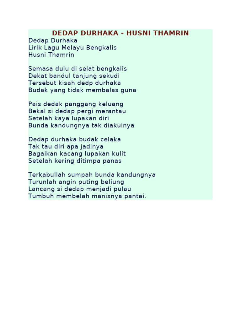 Dedap Durhaka | PDF