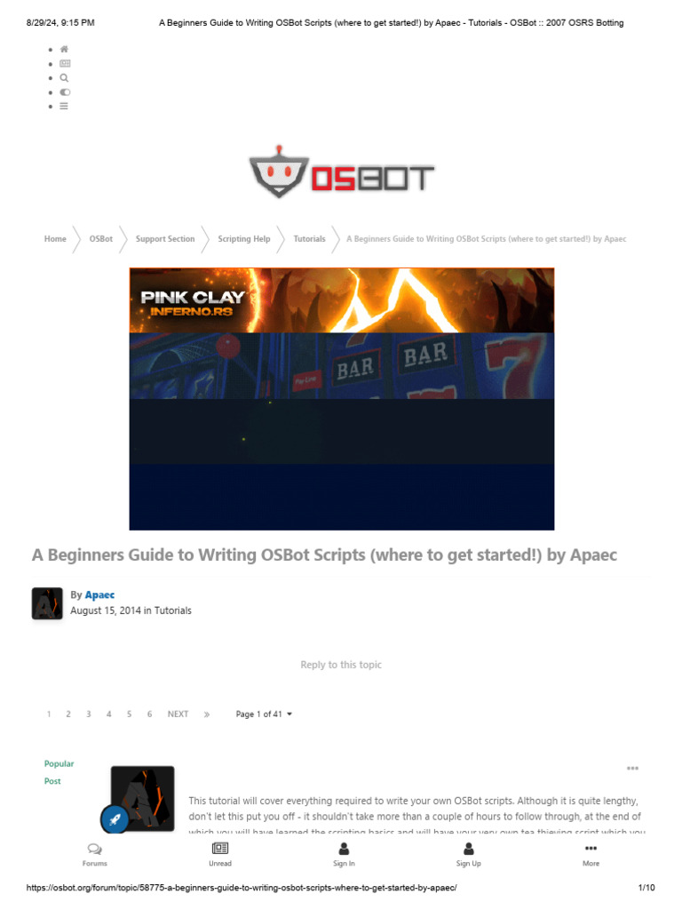 A Beginners Guide To Writing OSBot Scripts (Where To Get Started!) by ... A Beginners Guide To Writing OSBot Scripts (Where To Get Started!) by ...