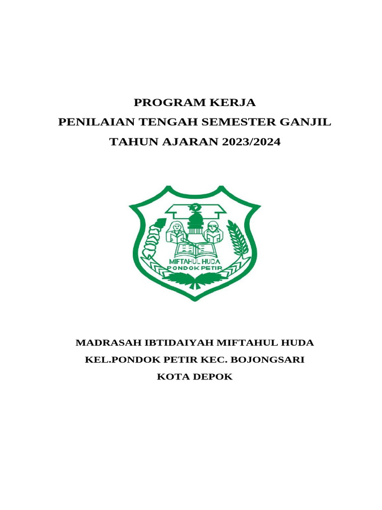 Program Kerja Uts Ganjil 2023 | PDF