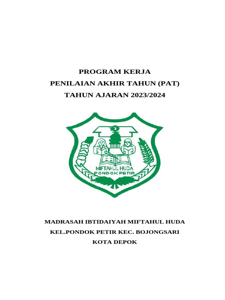 Program Kerja Pat 2023-2024 | PDF