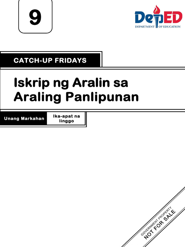 Iskrip NG Aralin Sa Araling Panlipunan: Catch-Up Fridays | PDF