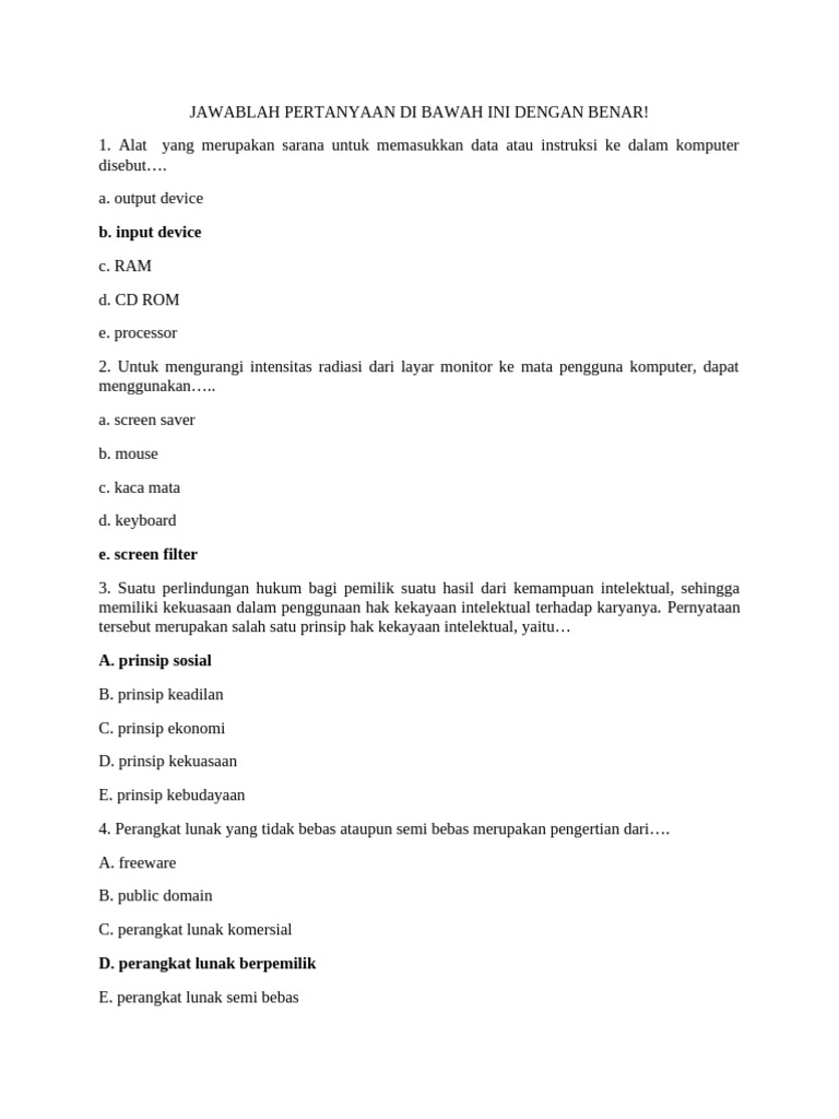 Soal Uas Tik Kelas Xi | PDF