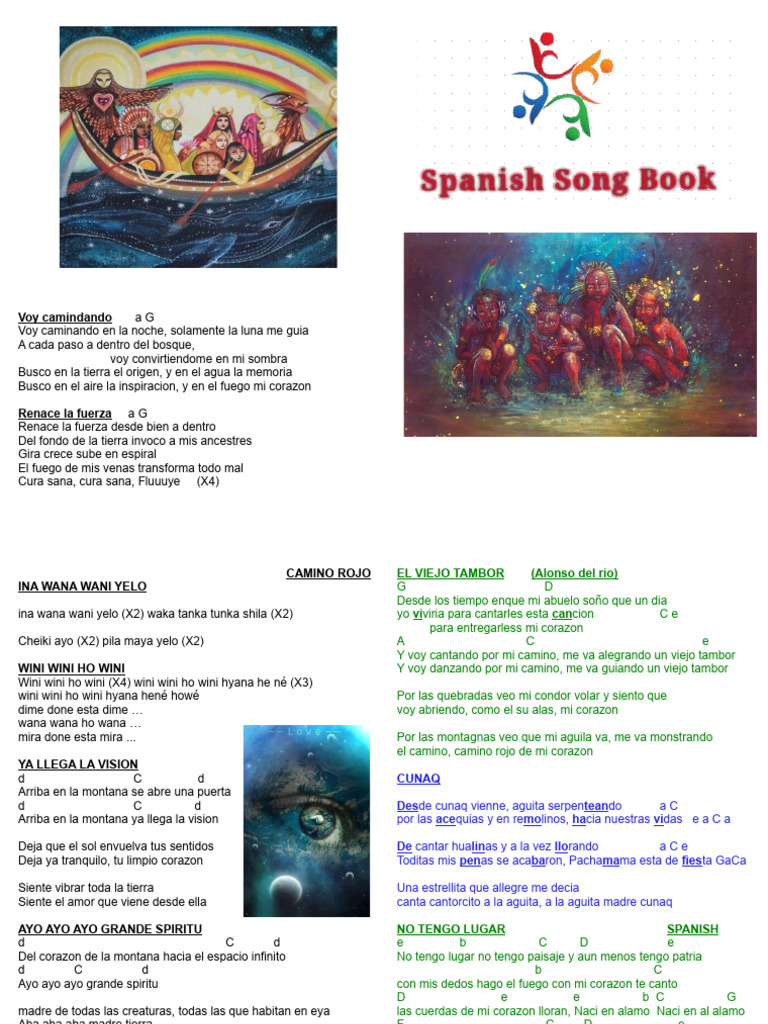 Spanish Song Book | PDF