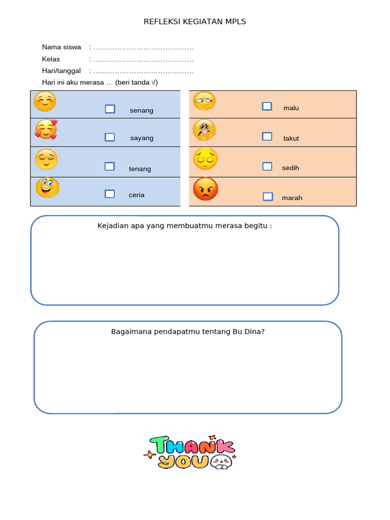 Refleksi Kegiatan MPLS | PDF