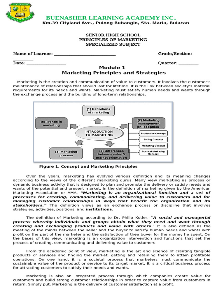 Marketing Module 1 | PDF
