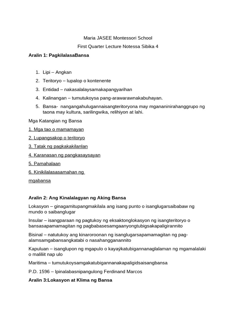 GR4 LN 1stQTR 1 | PDF