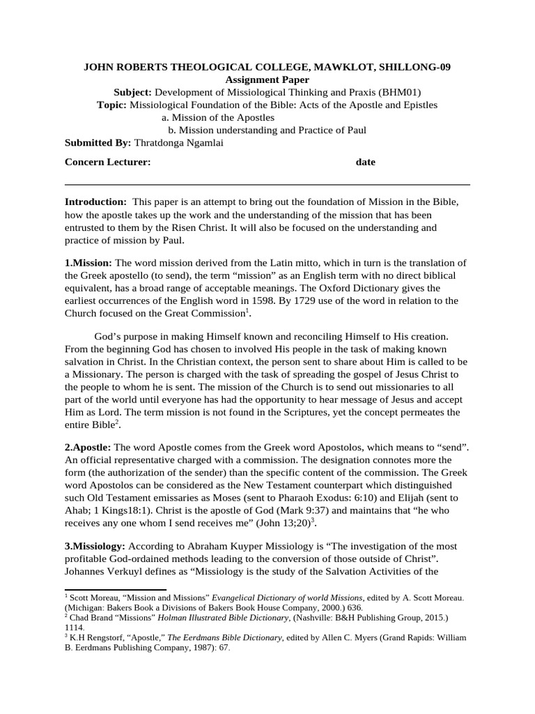 Missiology 080036 | PDF