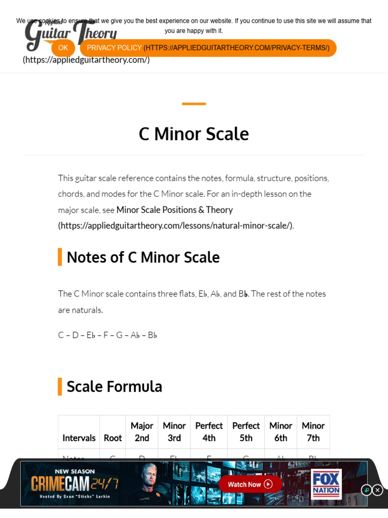 C Minor Scale - Applied Guitar Theory | PDF | Minor Scale | Mode (Music)