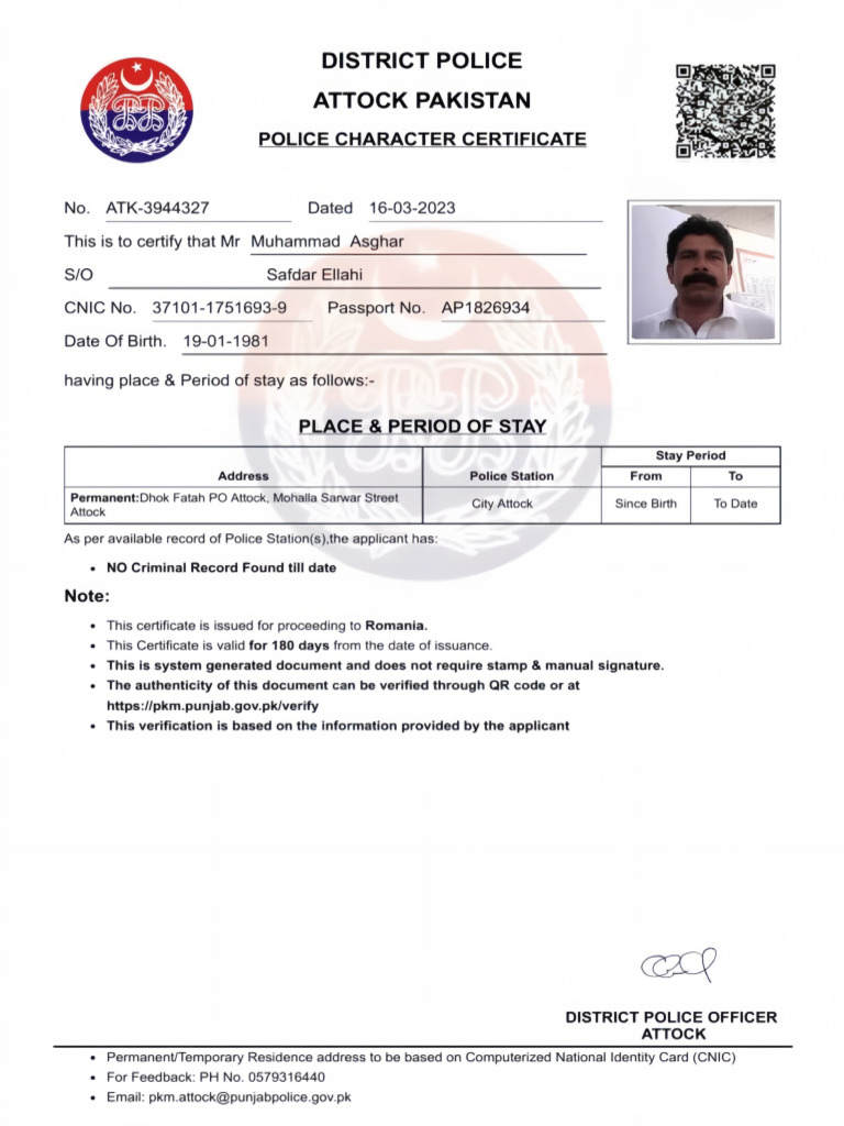 Police verification | PDF