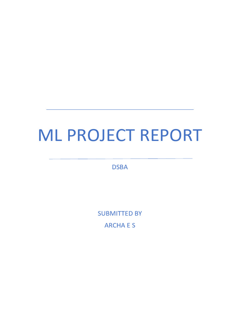 ML Project Report: EDA & Clustering Insights | PDF | Principal ...