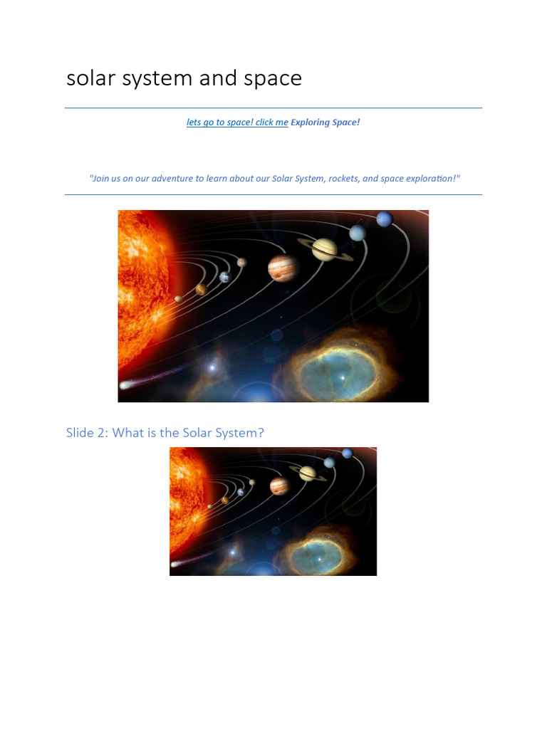 Solar System and Space | PDF
