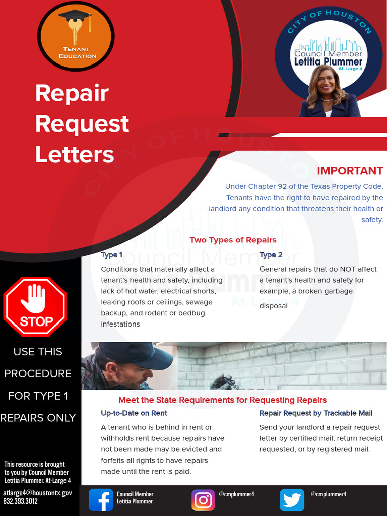 Sample Repair Request Letters English | PDF