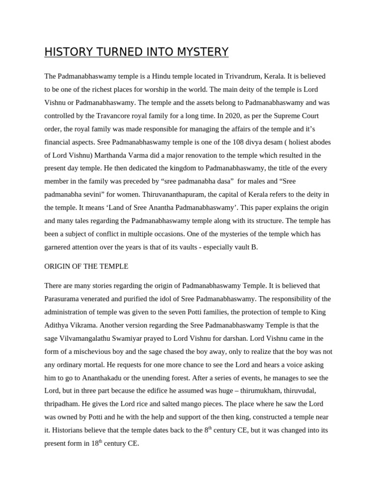 History Turned Into Mystery | PDF