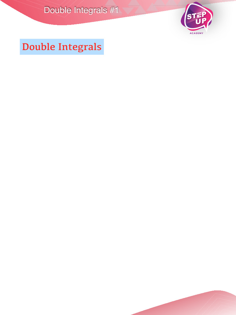 Double Int 1 | PDF